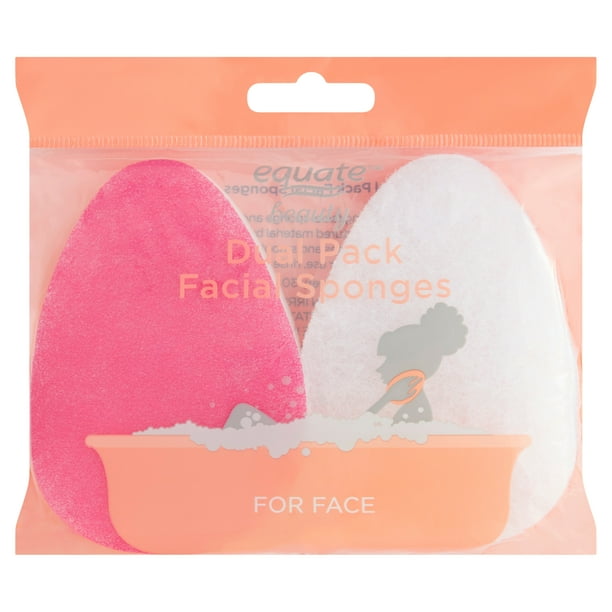 Equate Beauty Facial Sponges, Cleansing, Colors May Vary, 2 Count ...