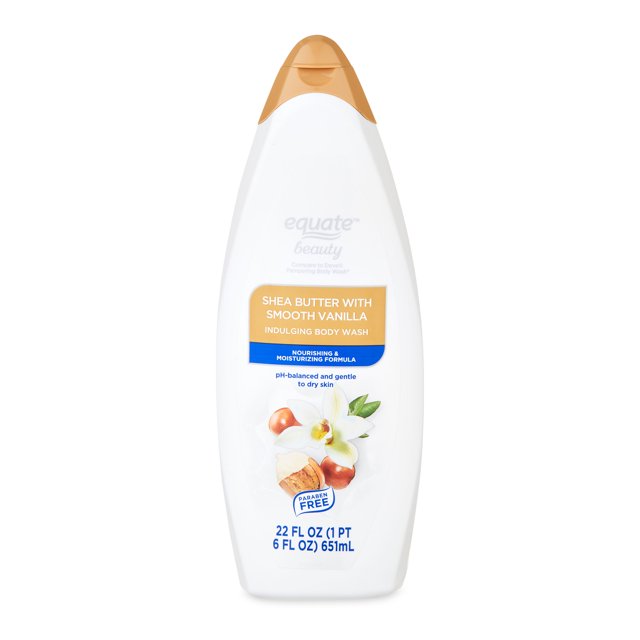 Equate Beauty Indulging Body Wash, Shea Butter with Smooth Vanilla, Dry ...