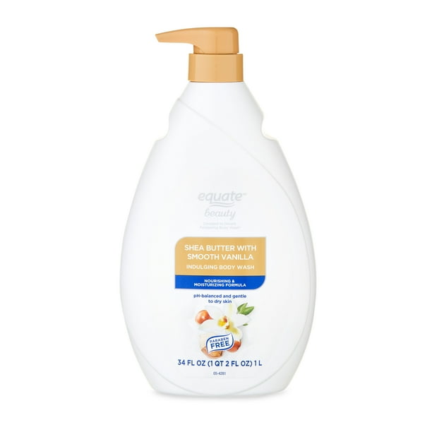 Equate Beauty Indulging Body Wash, Shea Butter with Smooth Vanilla, Dry ...