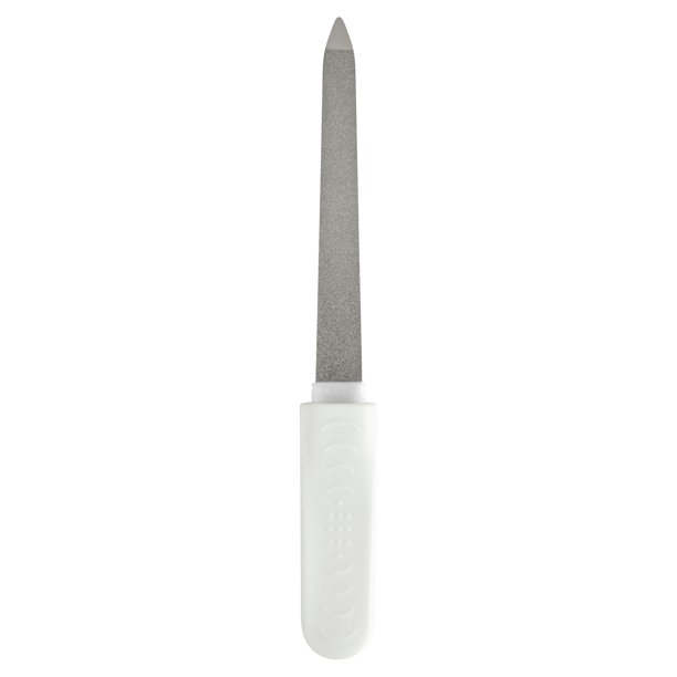 Equate Non-Slip Easy Grip Fingernail File with Cover, White - Walmart ...