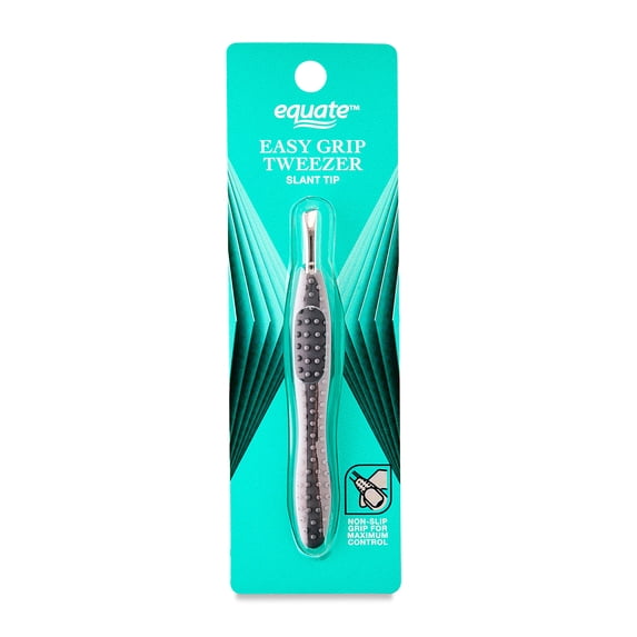 Equate Easy Grip Slant Tip Tweezers for Precise Brow Shaping and Hair ...