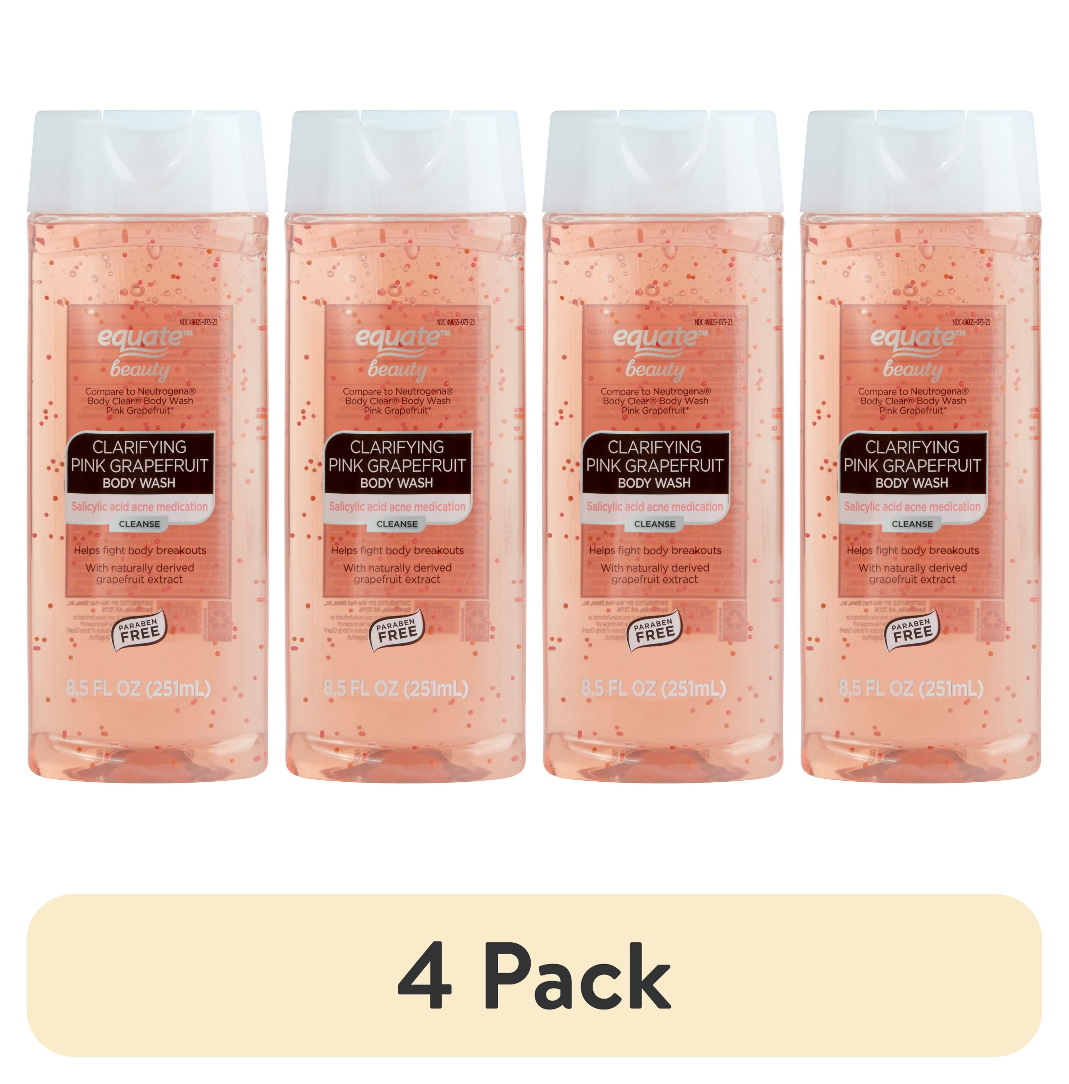 (4 pack) Equate Beauty Pink Grapefruit Body Wash, 8.5 fl oz - Walmart.com