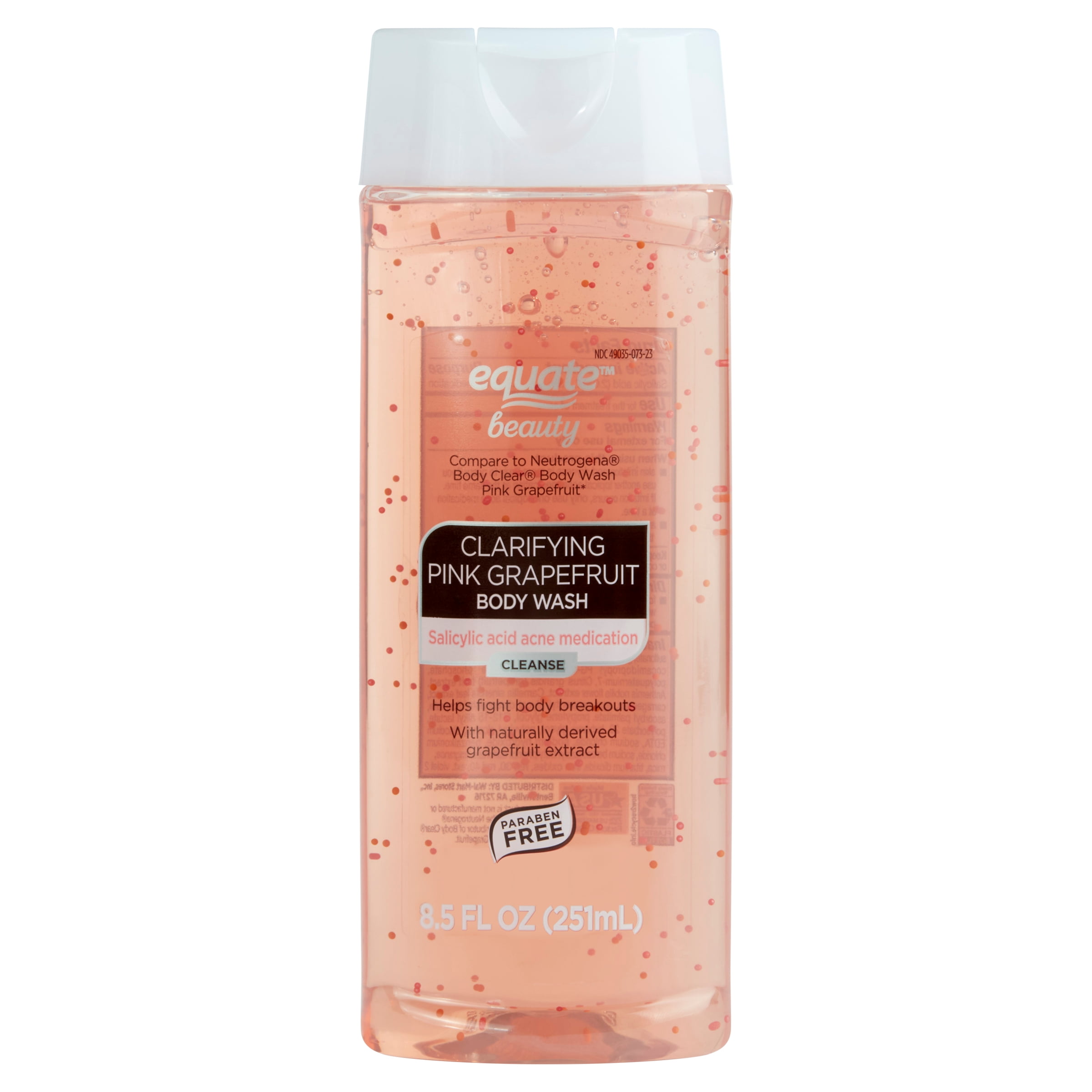 Equate Clarifying Pink Grapefruit Body Wash with 2% Salicylic Acid, 8.5 ...