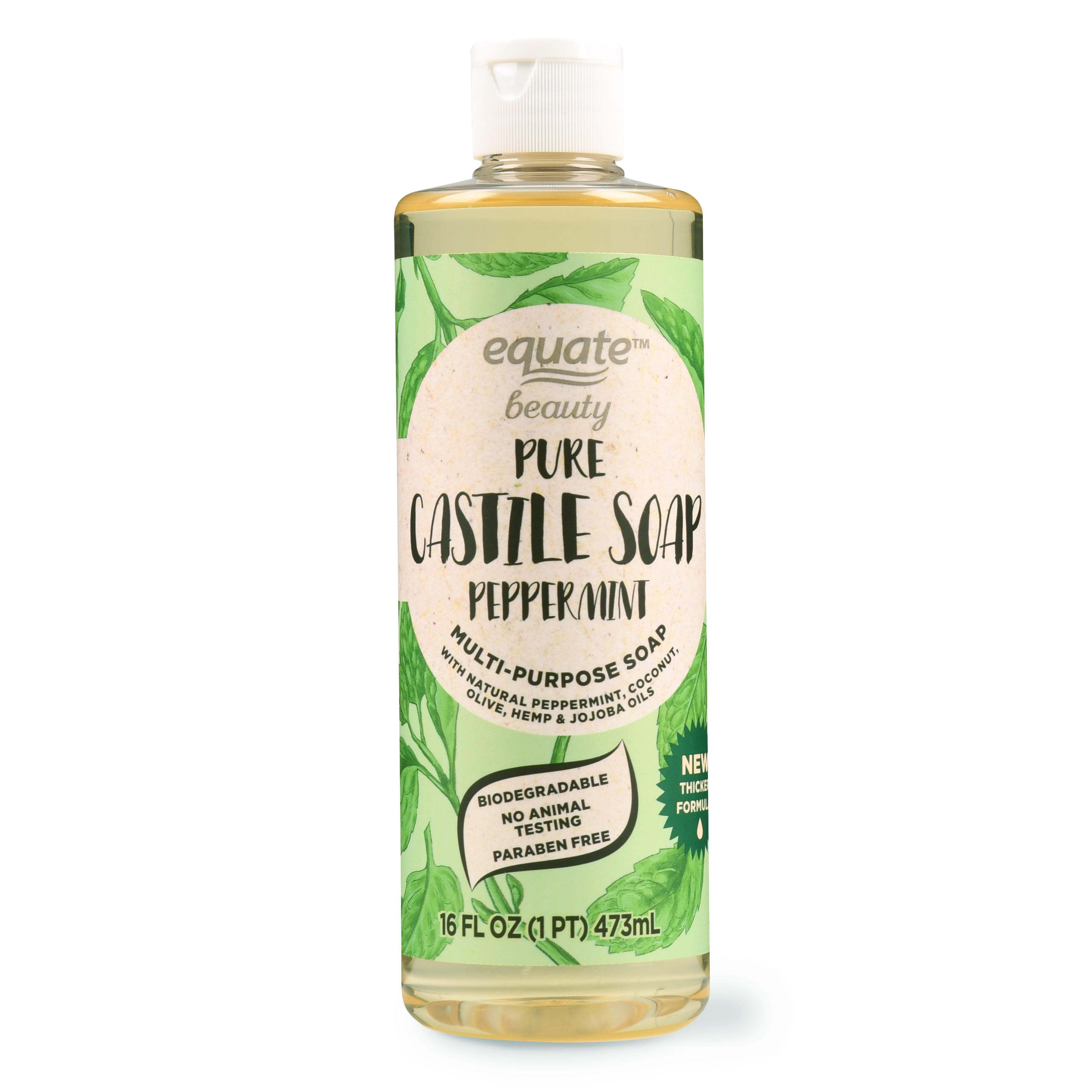 Equate Beauty Pure Castile Soap, Peppermint, 16 oz - Walmart Business ...