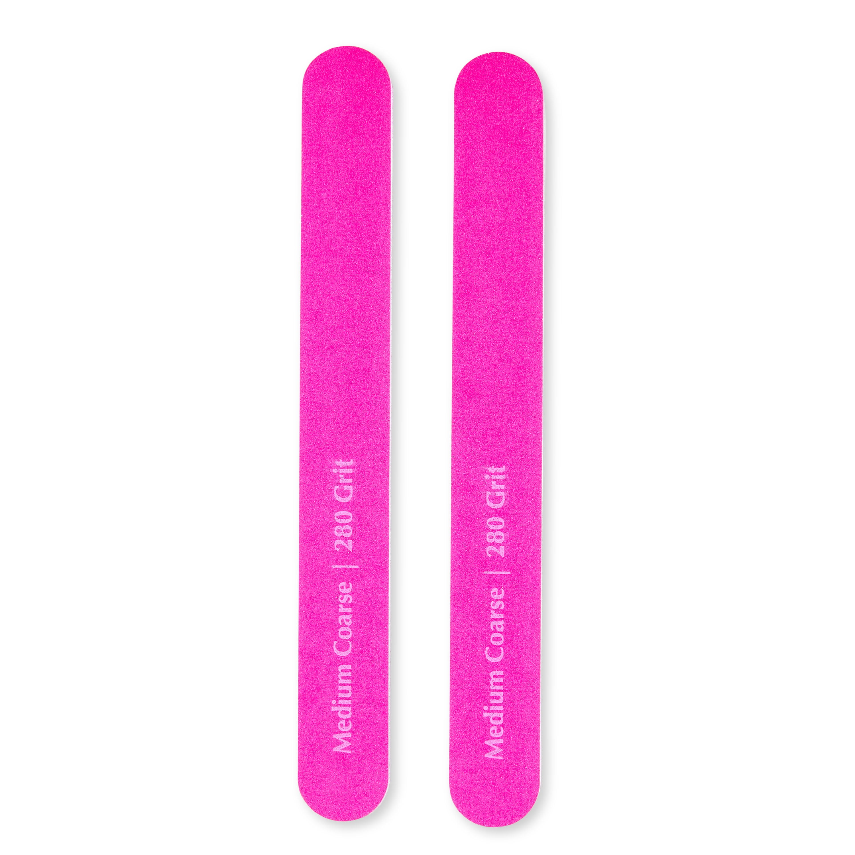 Equate Salon Boards Nail Files, Fine & Light Fine Grit, Pink, 2 Pieces ...