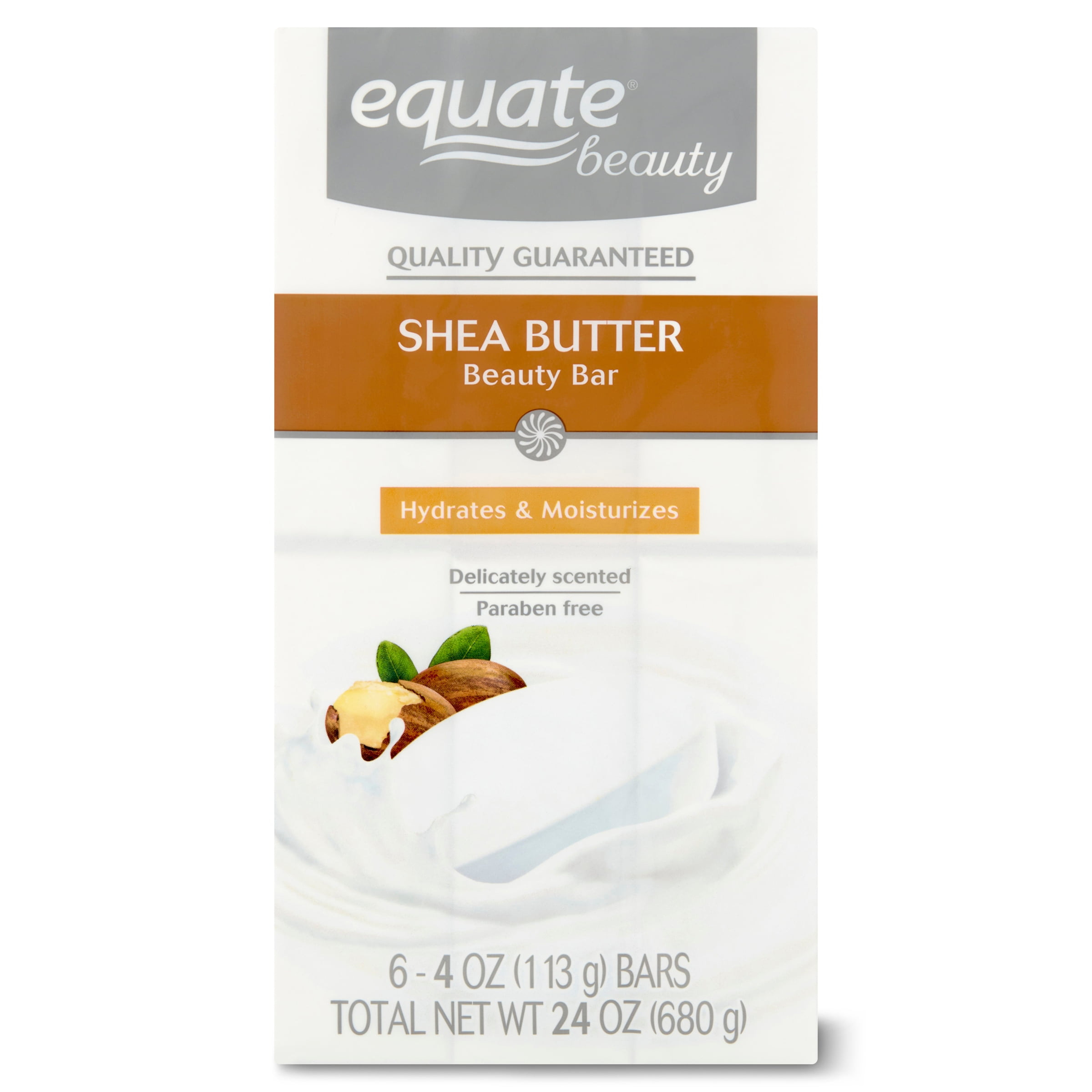Equate Beauty Shea Butter Beauty Bar, 4 oz, 6 count - Walmart Business ...