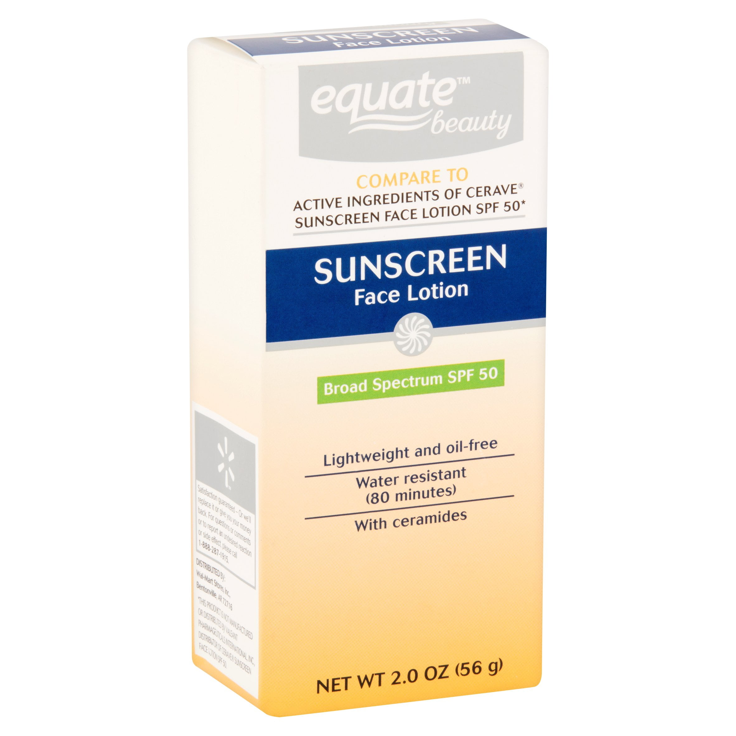 Equate Beauty Sunscreen Face Lotion, SPF 50, 2.0 oz - Walmart Business ...