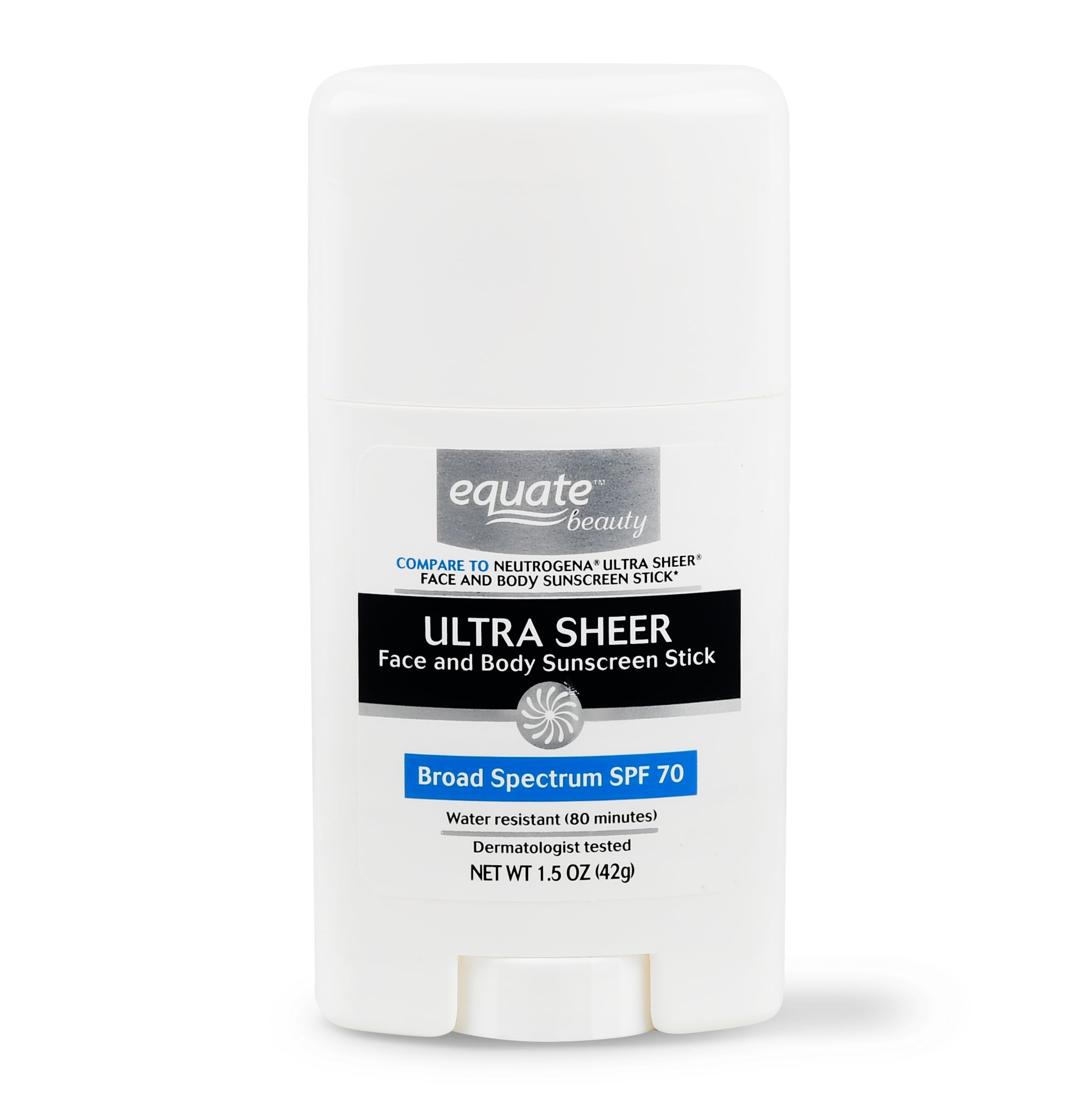 Equate Beauty Ultra Sheer Face and Body Sunscreen Stick, SPF 70, 1.5 oz ...