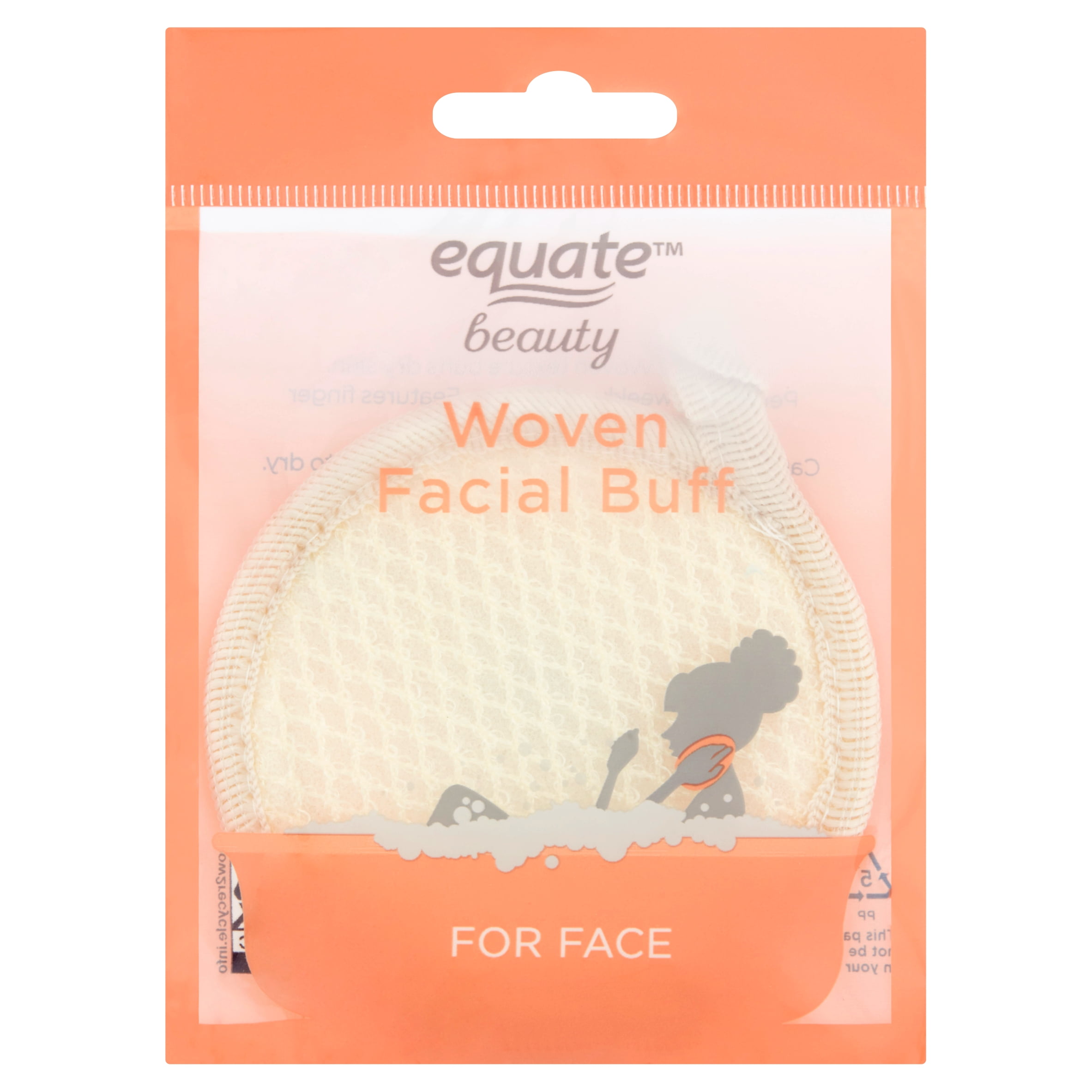 Equate Beauty Woven Facial Buff Sponge, White, 1 Count - Walmart ...