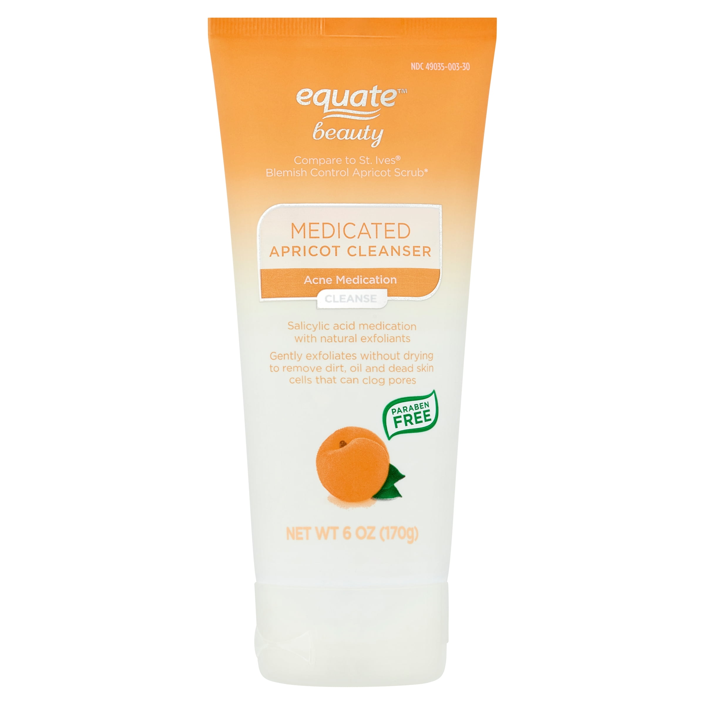 Equate Apricot Cleanser with 2% Salicylic Acid for Acne Care, 6 oz ...