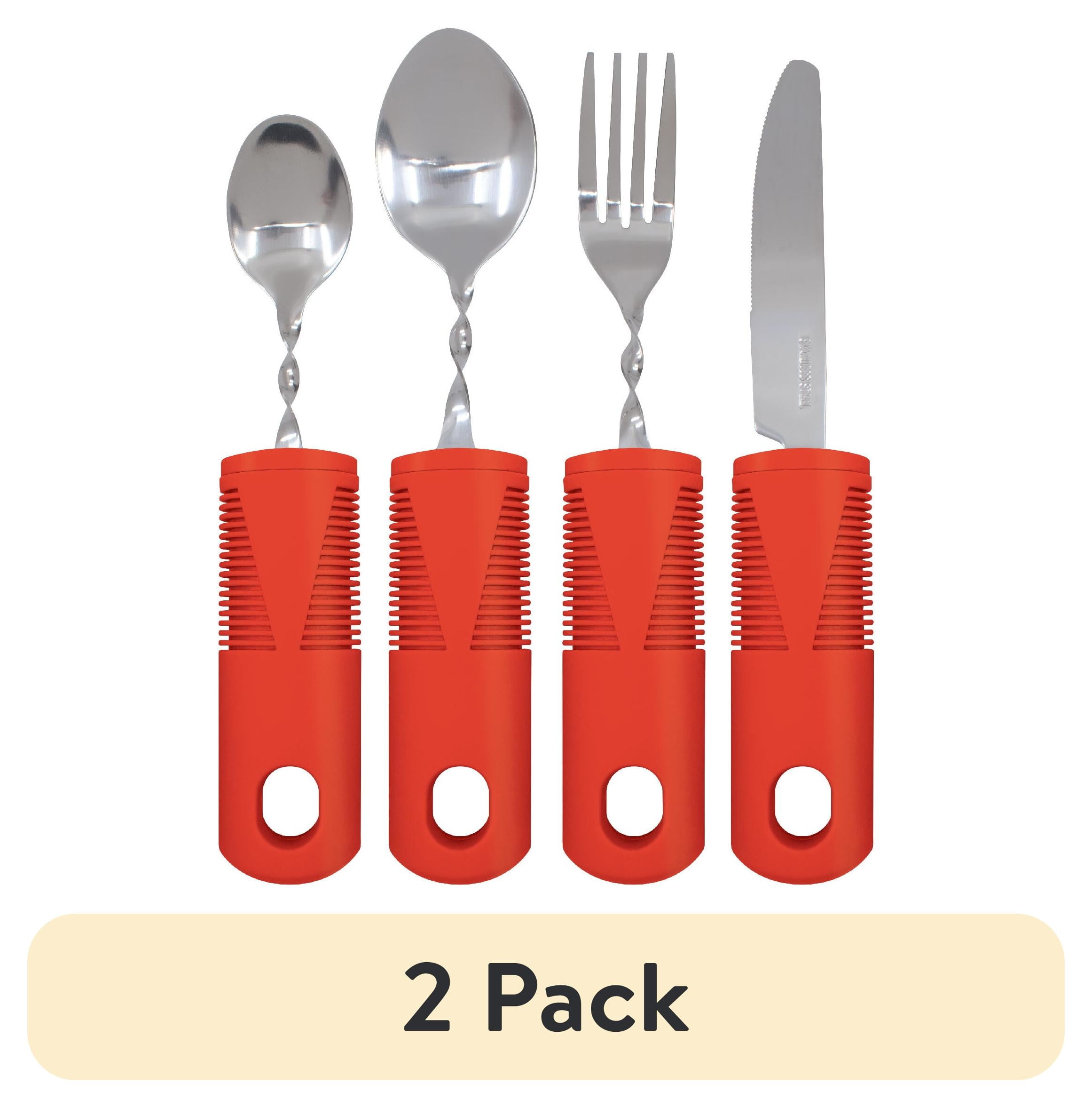 (2 pack) Equate Brand Lightweight 4PC Adaptive Utensils/Cutlery Set ...