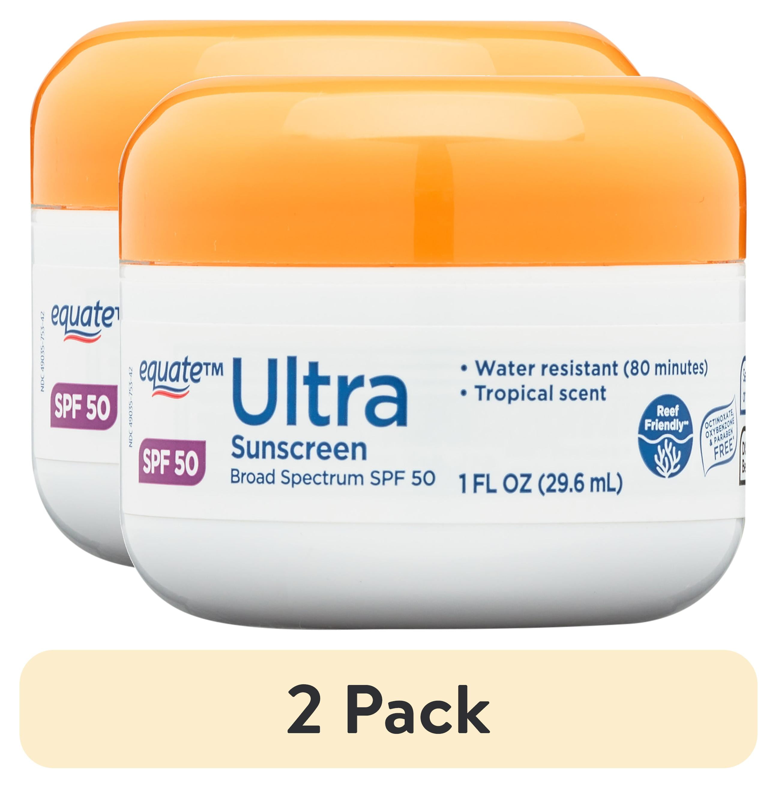 (2 pack) Equate Broad Spectrum Ultra Protection Zinc Sunscreen Lotion ...