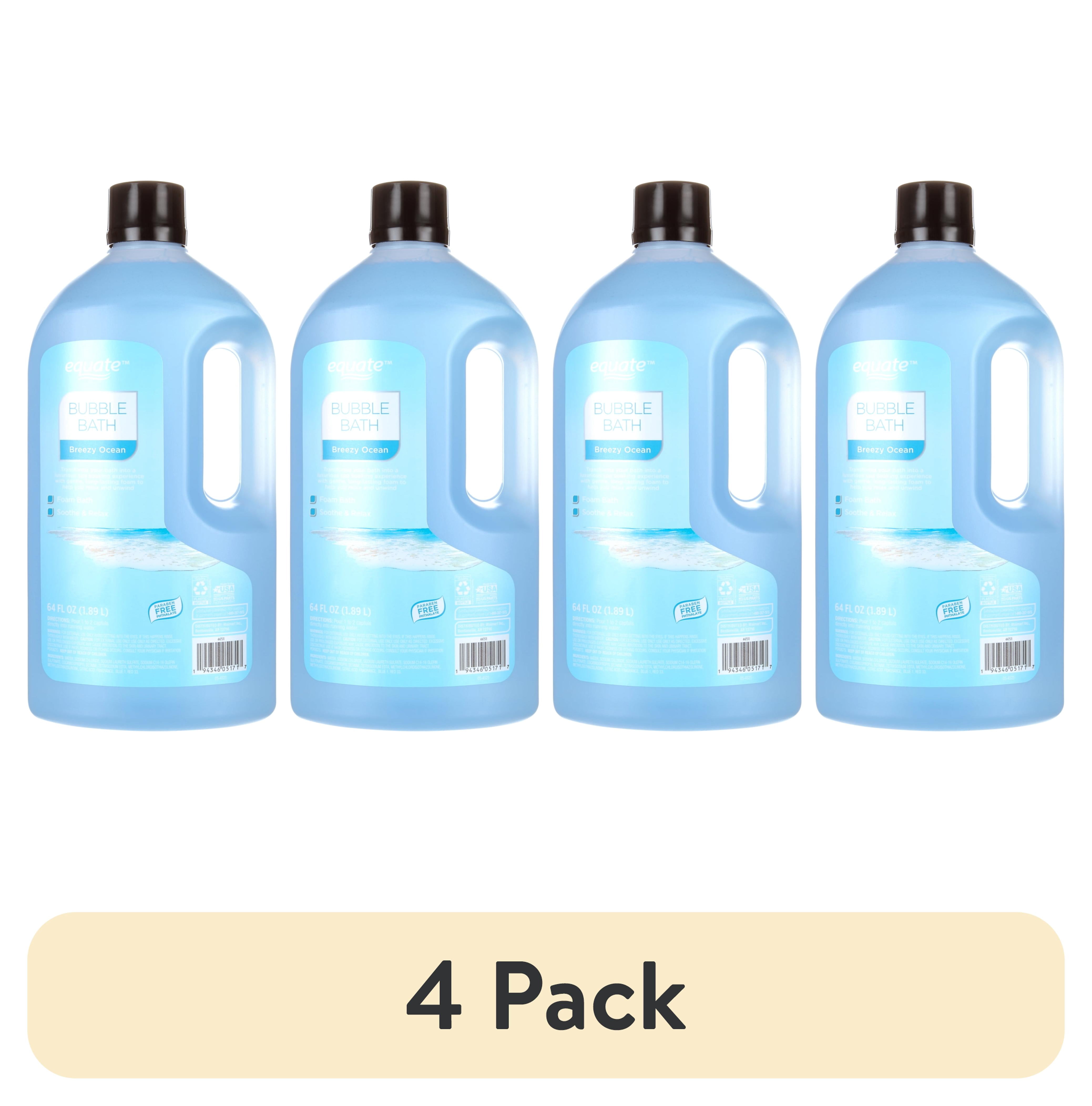 (4 pack) Equate Bubble Bath, for Adult, Senior and Teen, Breezy Ocean ...