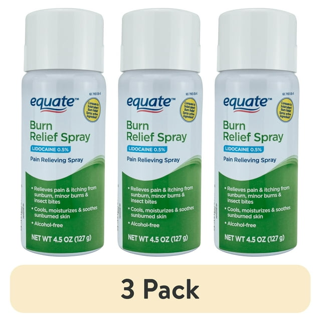 (3 pack) Equate Burn Relief Spray, 4.5 oz - Walmart.com