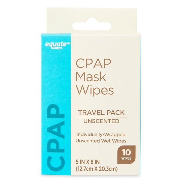 Equate CPAP Mask Wipes, Individually Wrapped and Unscented, 100% Cotton ...