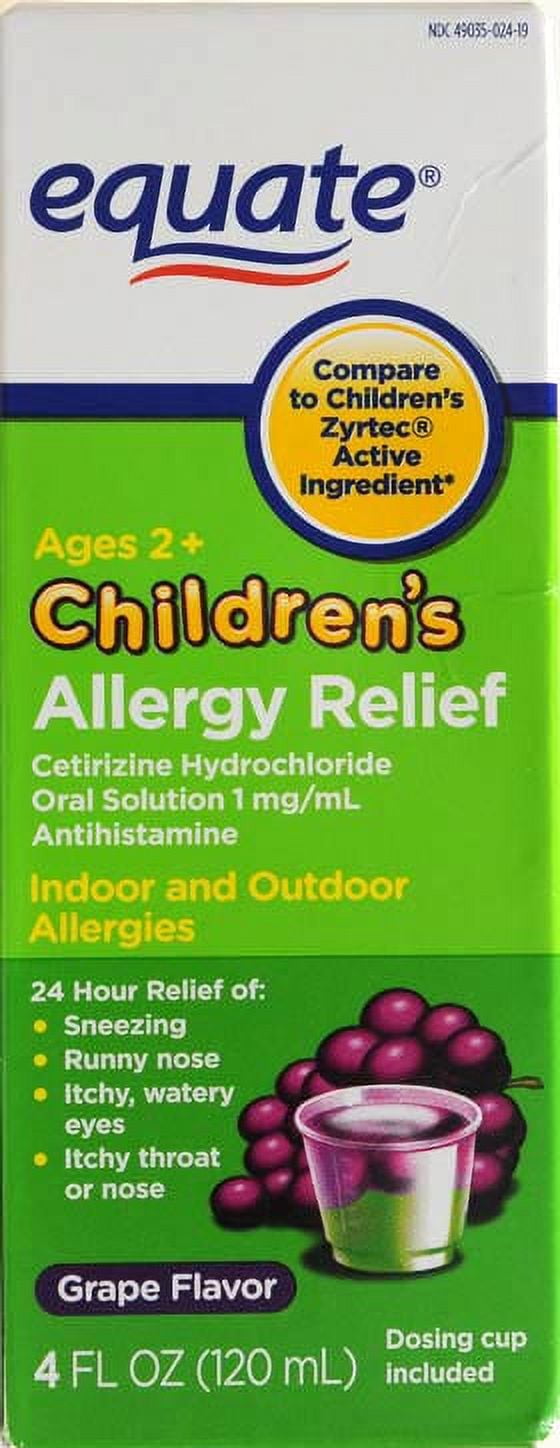 Equate Children's Allergy Syrup Grape HSA/FSA Eligible - Walmart.com