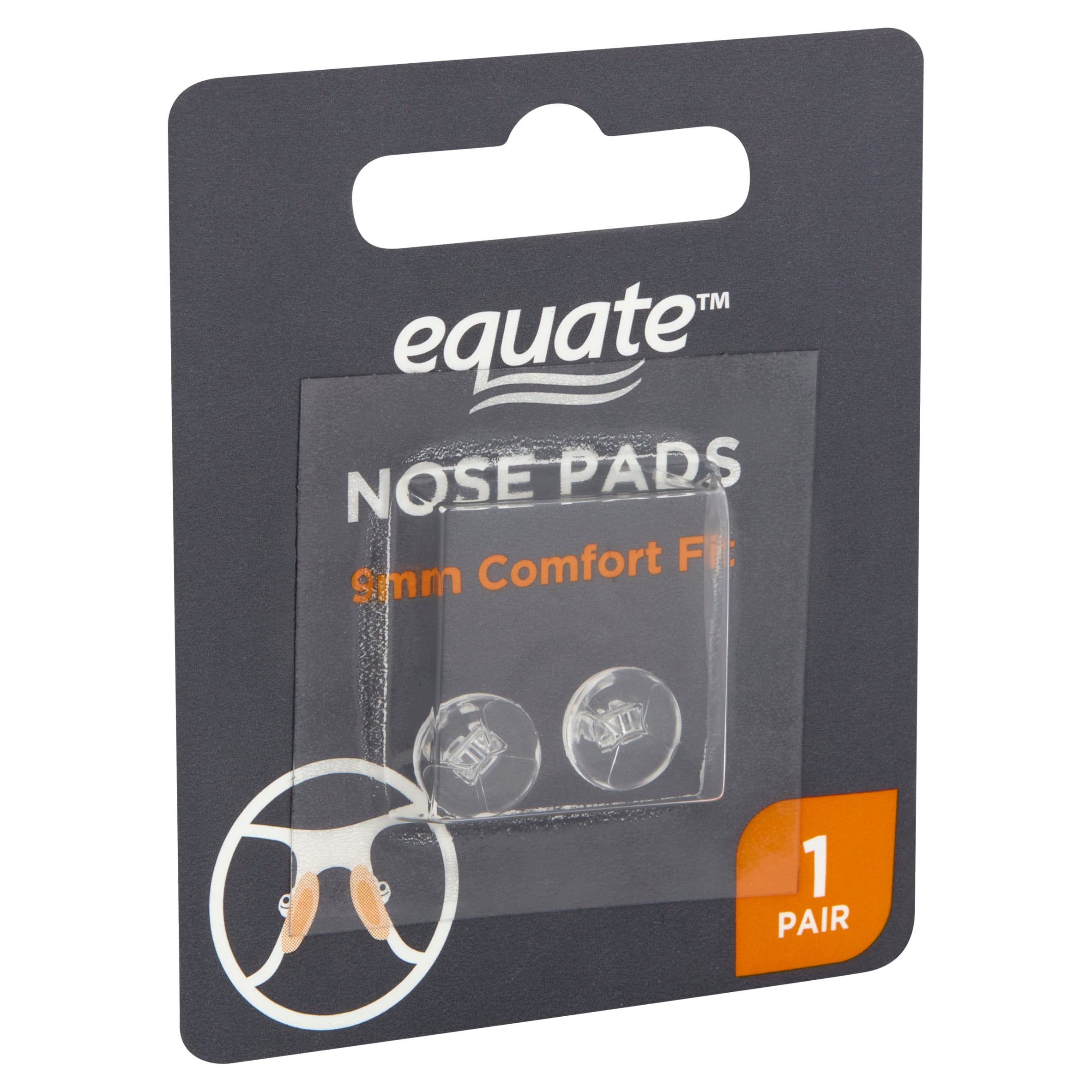 Equate Clear 11mm Comfort Fit Silicone Replacement Nose Pads, 1 Pair ...