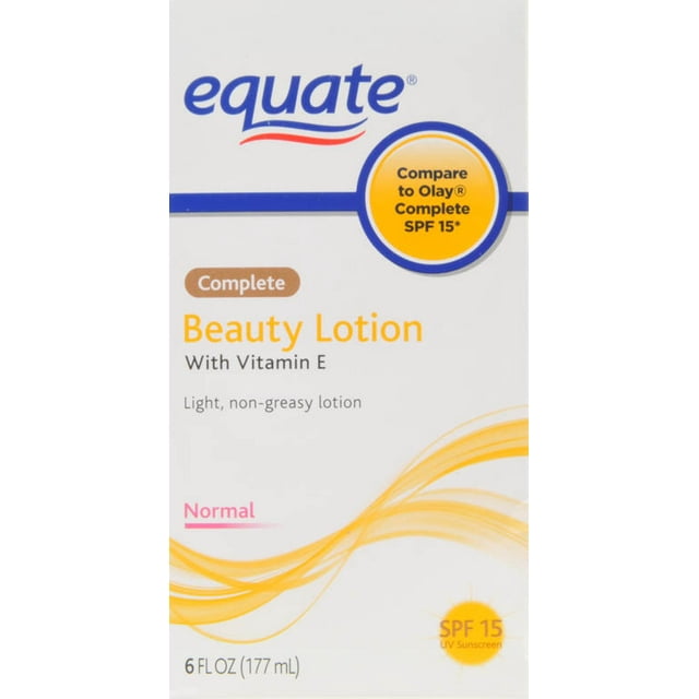 Equate Complete Beauty Lotion with Vitamin E & SPF 15, 6 Oz. - Walmart.com