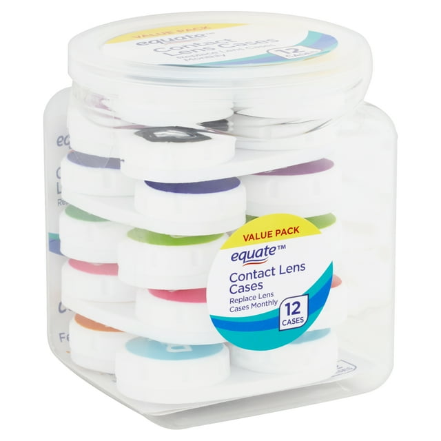 Equate Contact Lens Cases Value Pack, 12 Count HSA/FSA Eligible ...