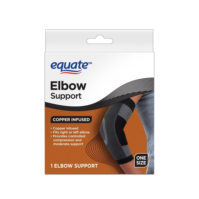 Equate Copper Infused Elbow Support for Compression and Moderate ...