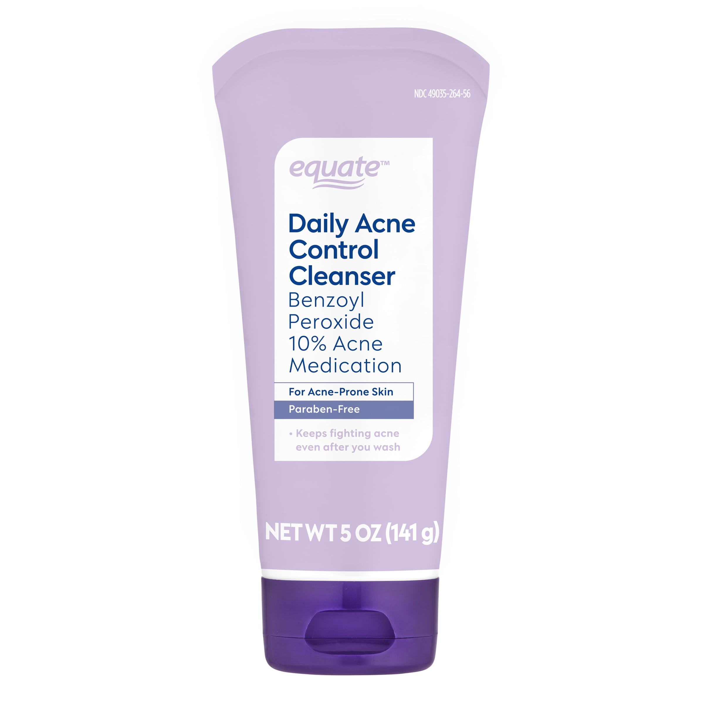 Equate Daily Acne Control Cleanser Benzoyl Peroxide 10% Acne Medication ...