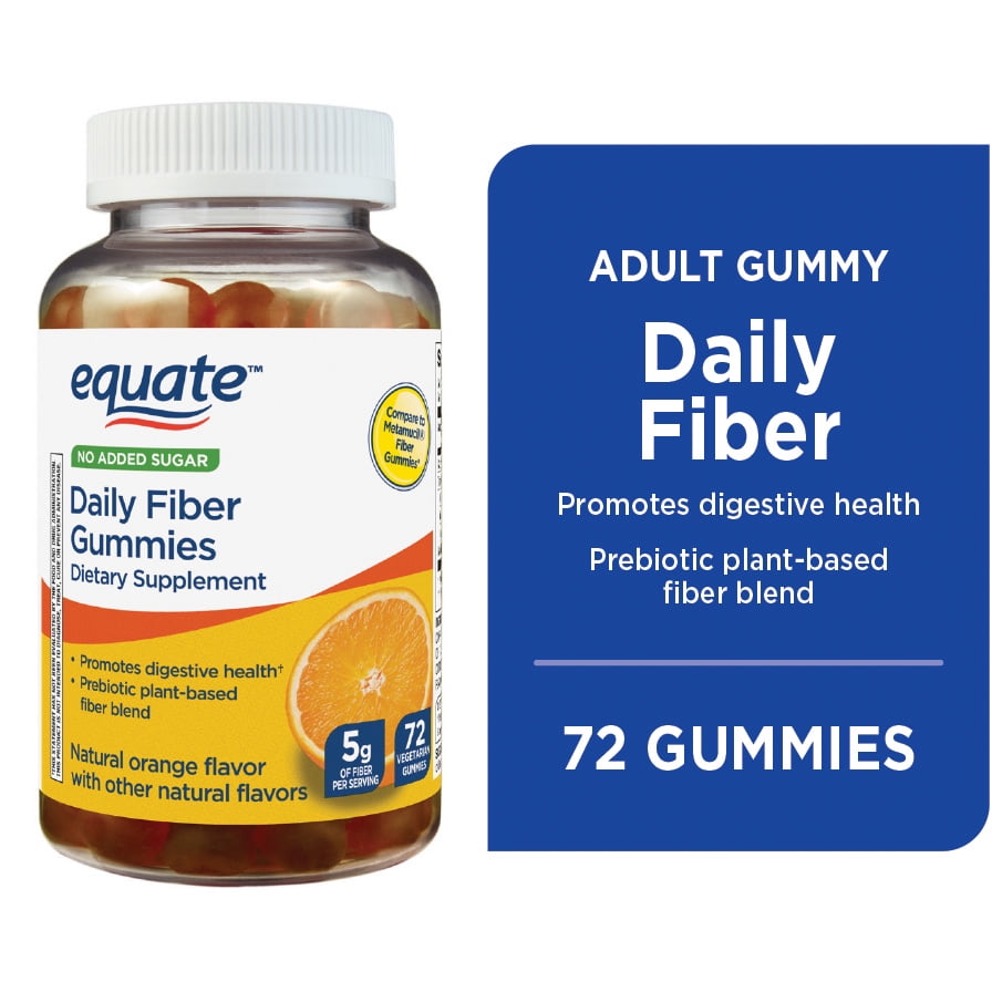 Equate Daily Fiber Supplement Gummies, 5 mg, 72 Count - Walmart.com