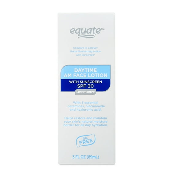 Equate Daytime Face Lotion with Sunscreen, SPF 30, 3 fl oz - Walmart.com