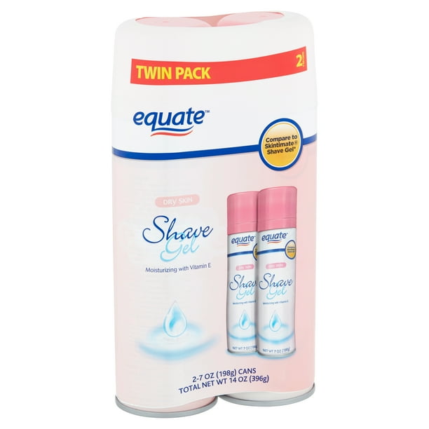 Equate Dry Skin Shave Gel Twin Pack, 7 oz, 2 count - Walmart Business ...