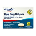 Equate Dual Action Pain Reliever Caplets, Acetaminophen 250 mg ...