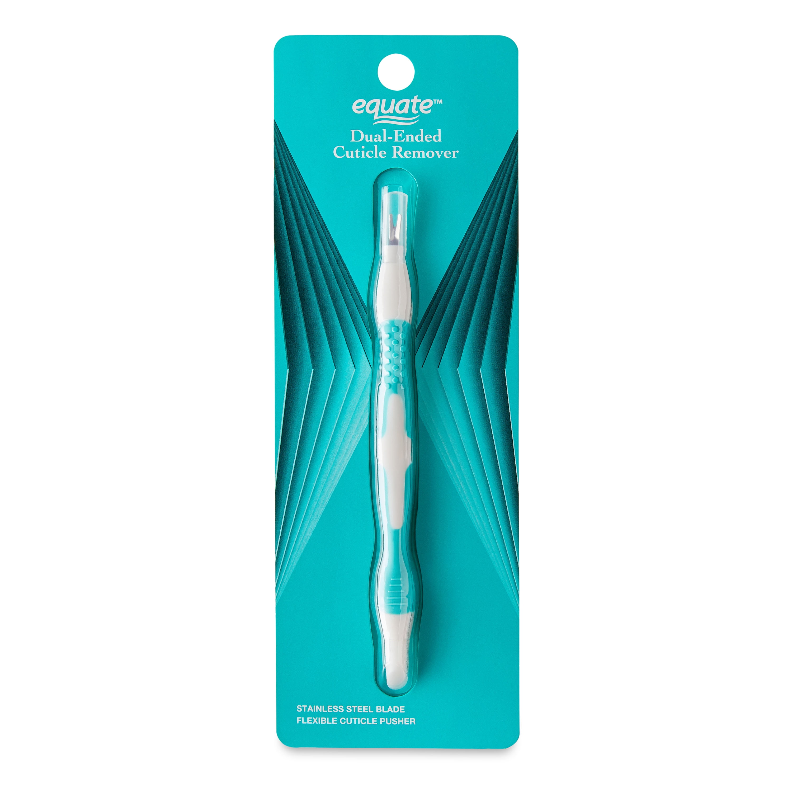 Equate Dual-Ended Cuticle Pusher and Remover Stainless Steel Nail ...
