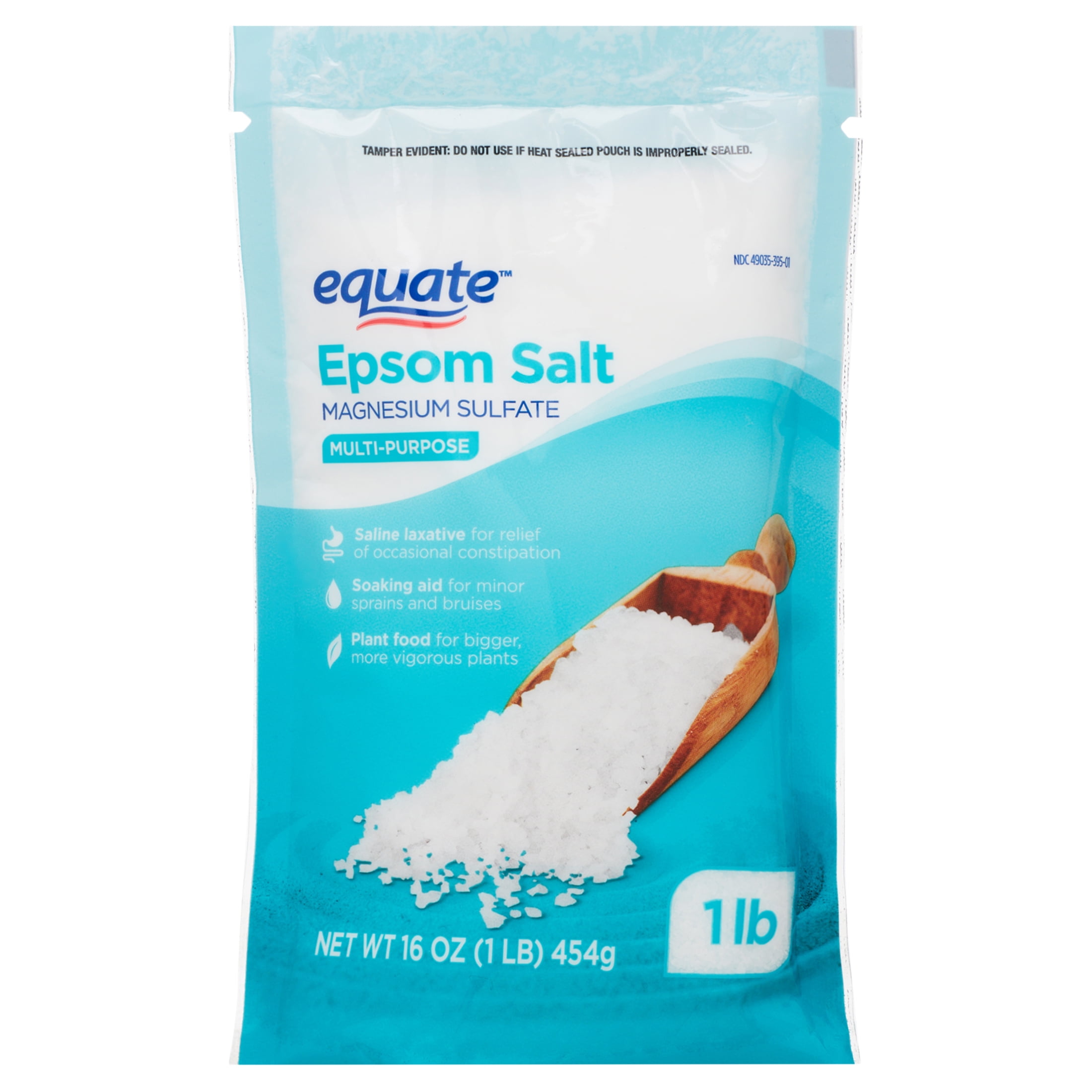 Equate Epsom Salt, Magnesium Sulfate, 16oz (1lb), Scent Free HSA/FSA ...