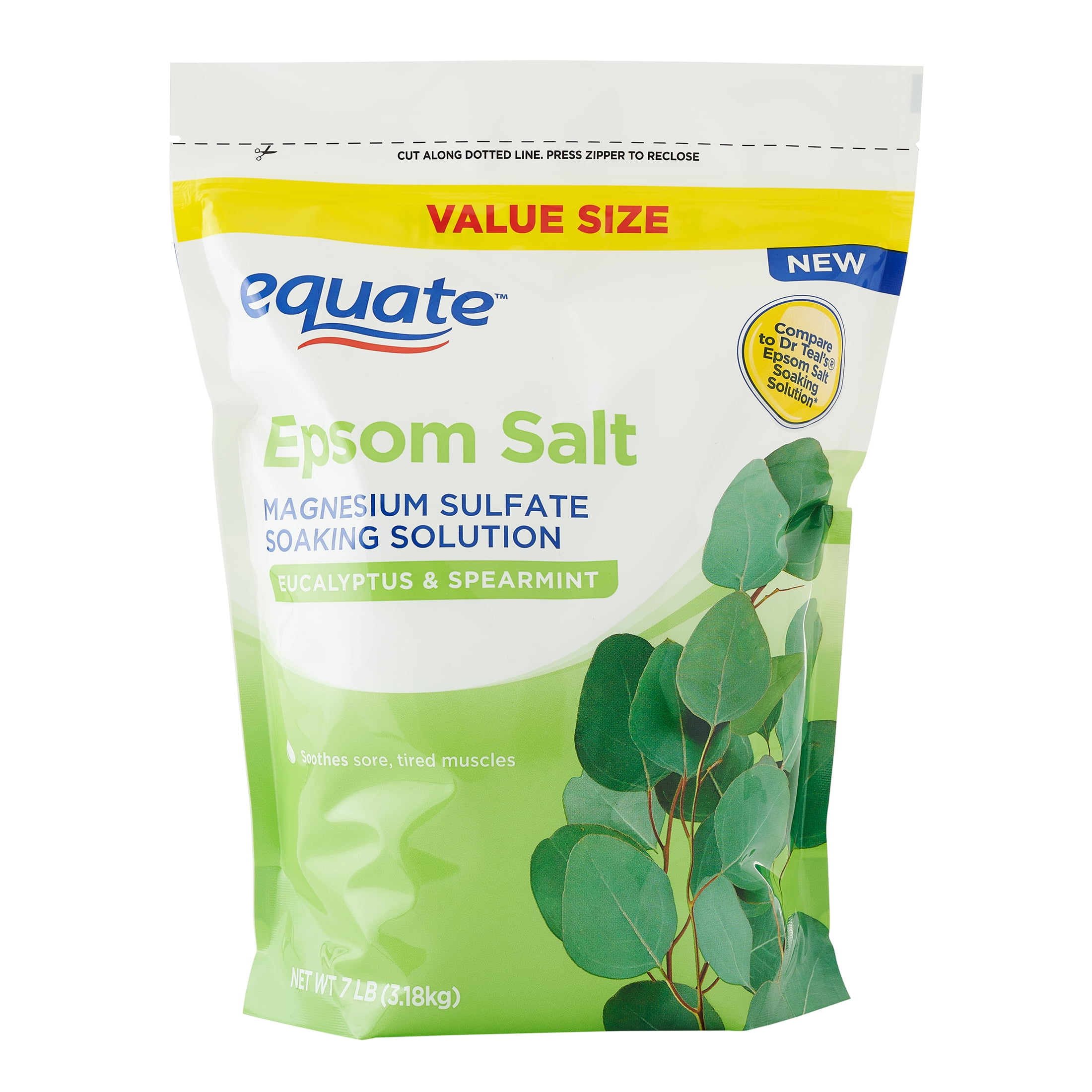 Equate Epsom Salt, Eucalyptus & Spearmint, 7 lbs, Compare to Dr Teal's ...