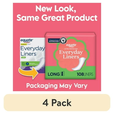(2 pack) Equate Everyday Liners, Long, Unscented (216 Count) - Walmart.com