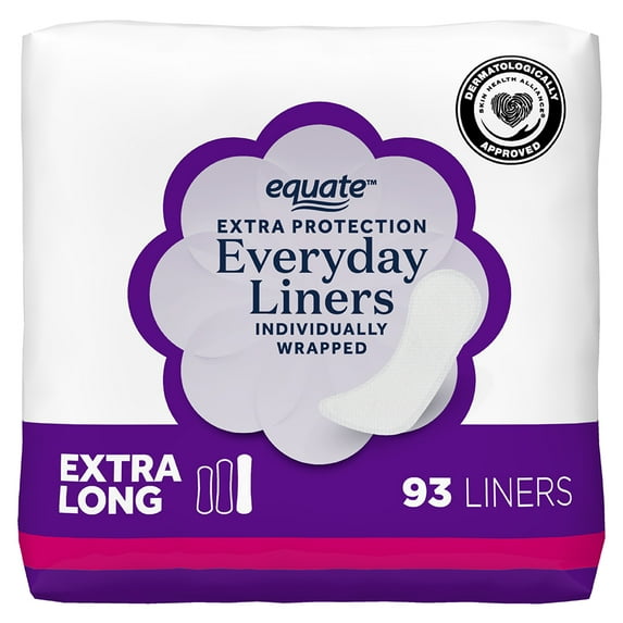 Equate Everyday Extra Protection Liners, Extra Long, Unscented (93 ...
