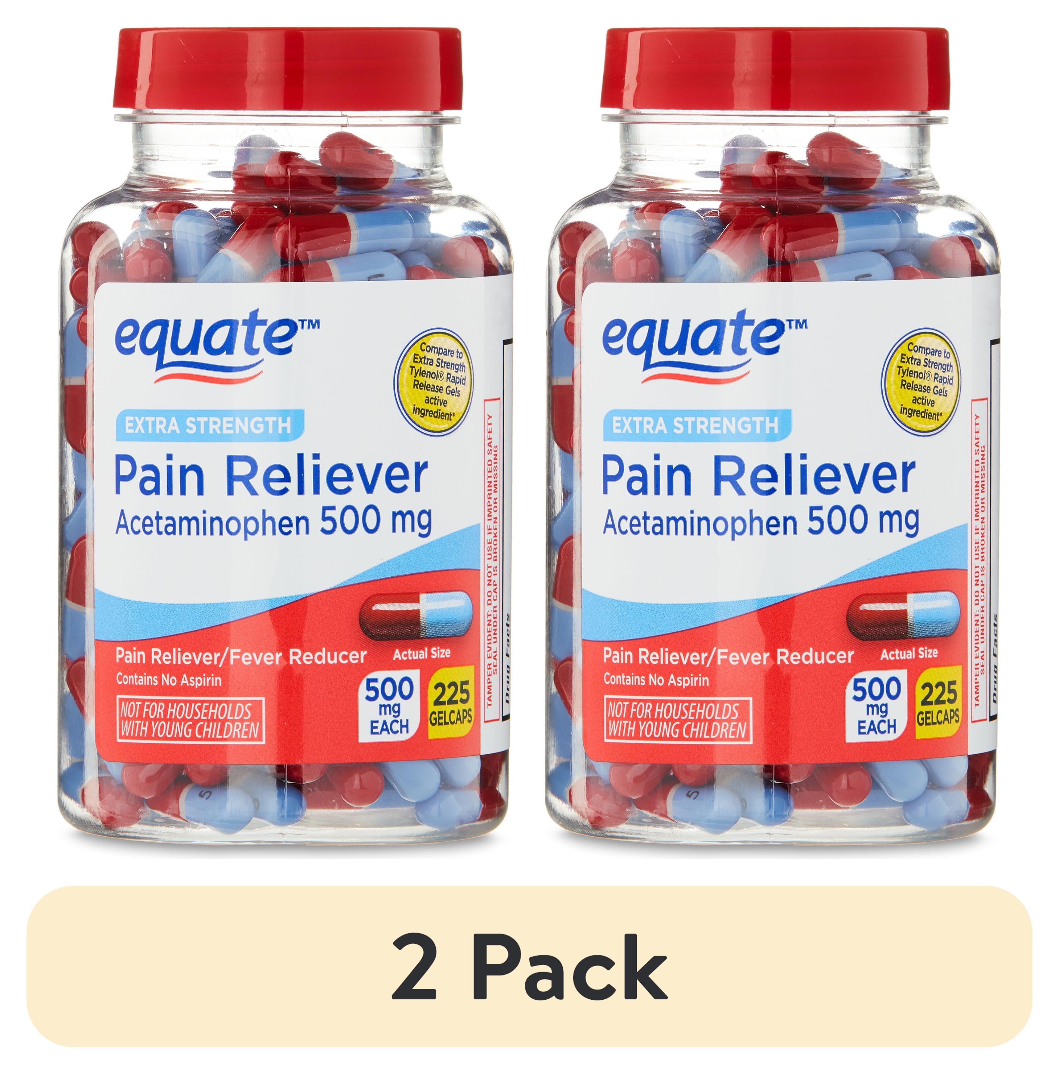 Brandclub - (2 pack) Equate Extra Strength Pain Reliever Acetaminophen ...