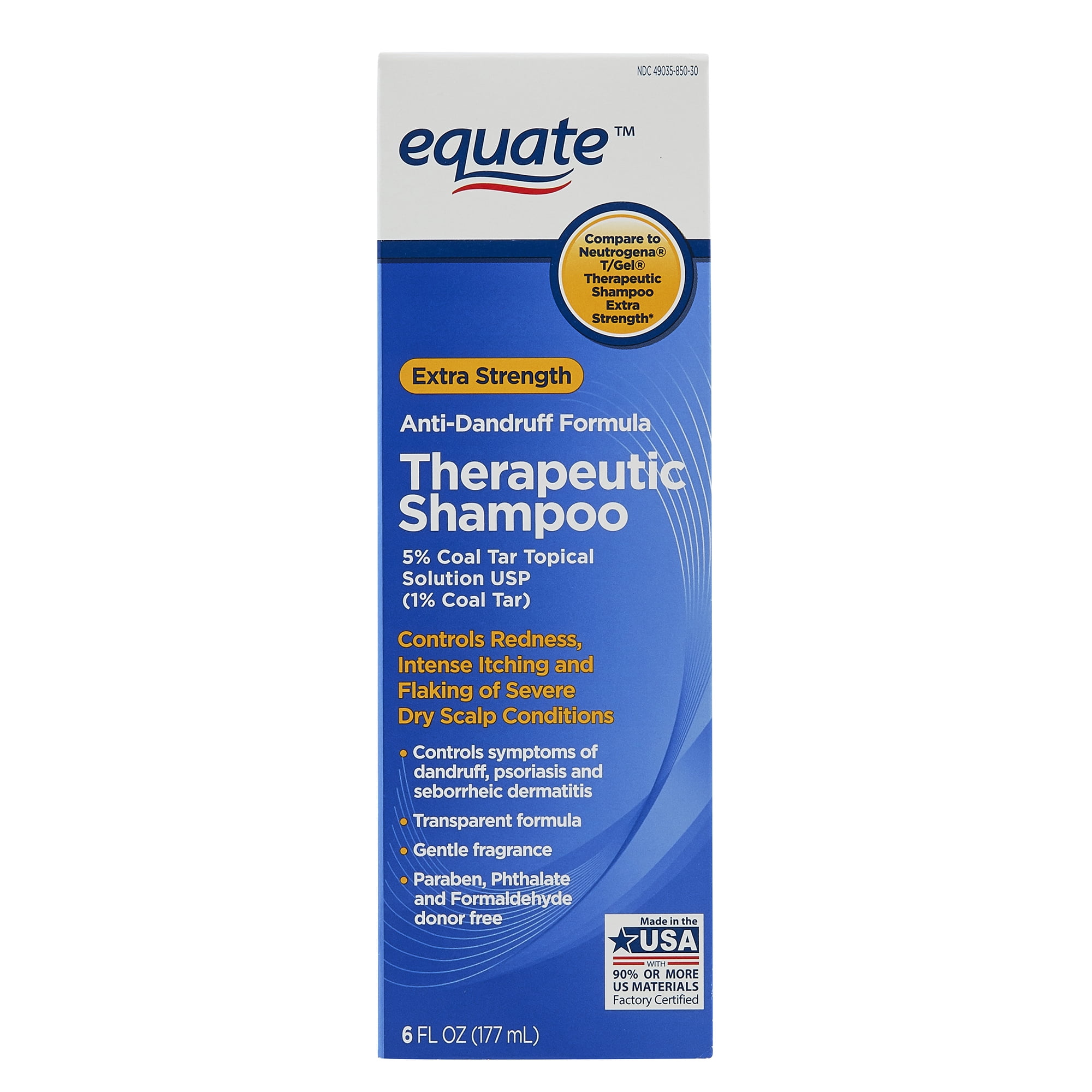 Equate Extra Strength Anti-Dandruff Formula Therapeutic Shampoo, 6 fl ...