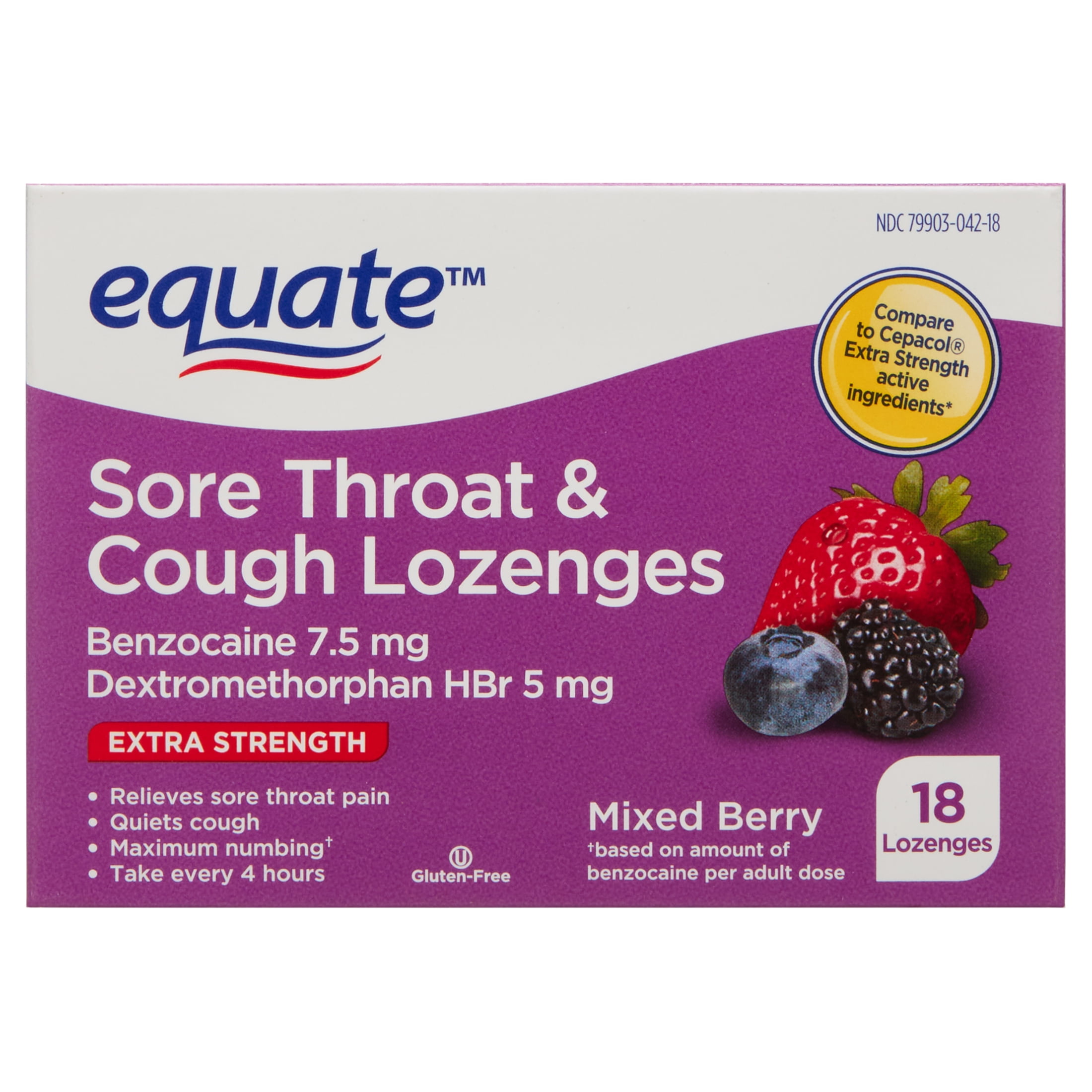 Brandclub - Equate Extra Strength Benzocaine Sore Throat & Cough ...