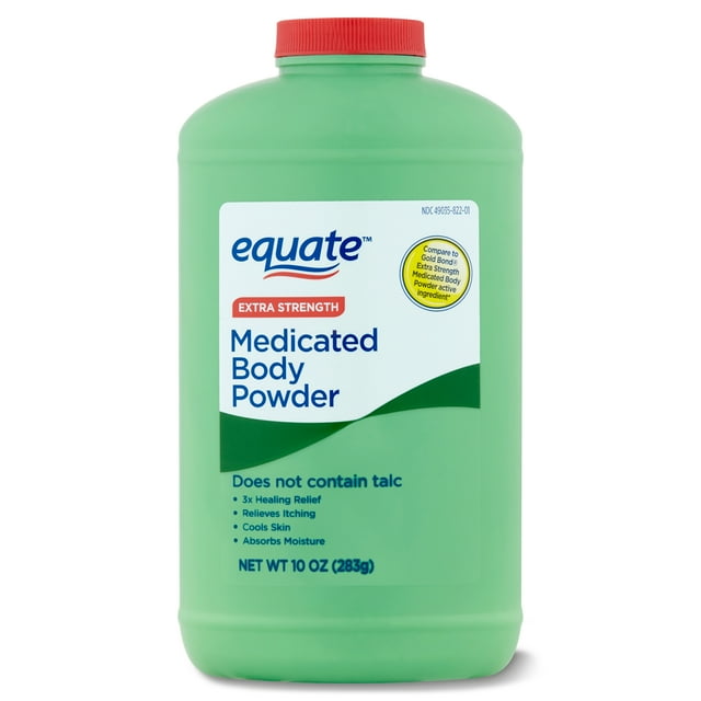 Equate Extra Strength Medicated Body Powder, Eucalyptus Scent, 10 oz ...