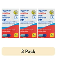 Equate Extra Strength Acetaminophen PM Pain Reliever/Sleep Aid Rapid ...