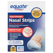 Equate Extra Strength Clear Nasal Strips, 26 Count - Walmart.com