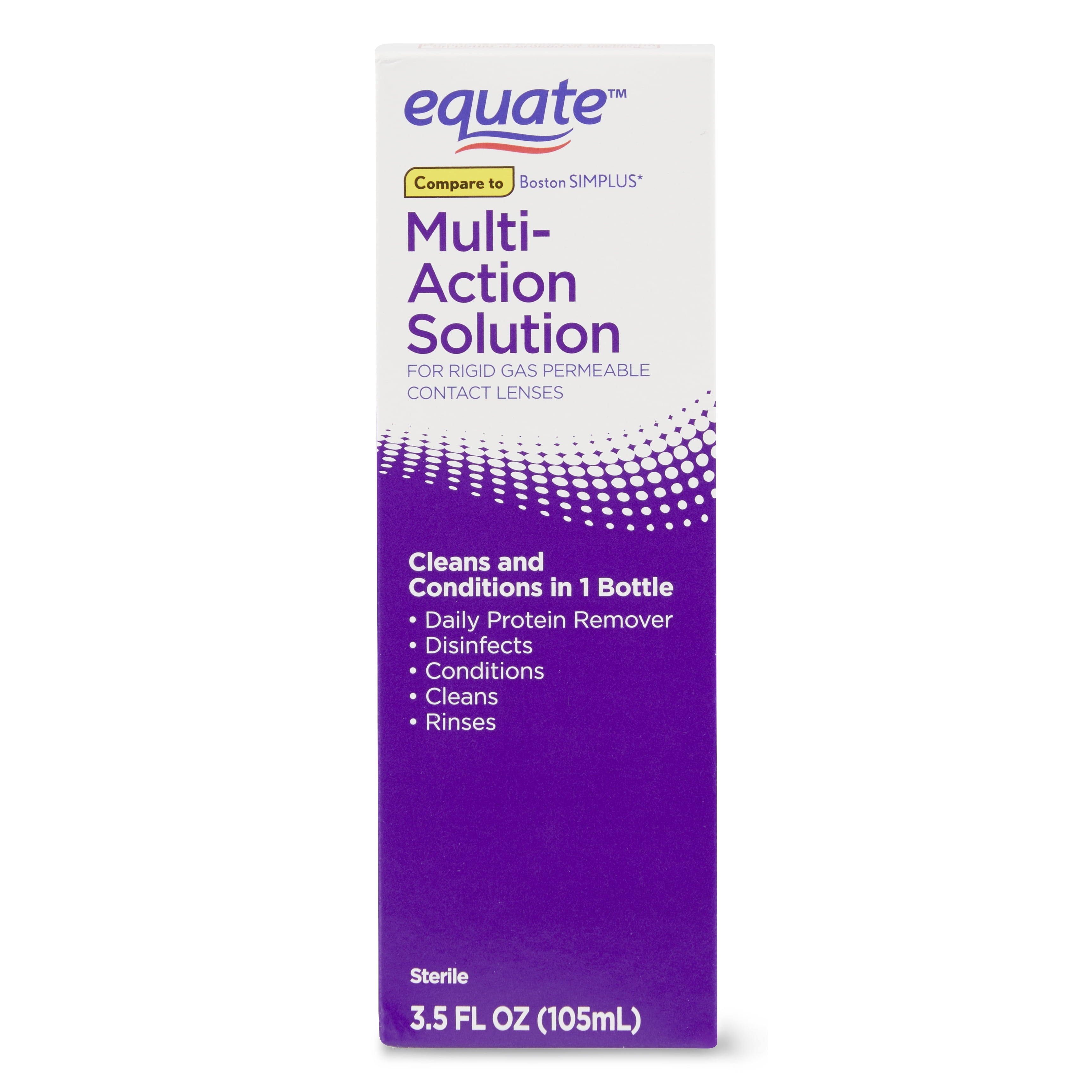 Equate Hard Contact Lens Multi-Action Solution, 3.5 fl oz - Walmart.com
