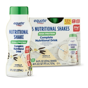 Equate Nutritional Shakes Plus, Vanilla, 8 fl oz, 24 Count - Walmart.com