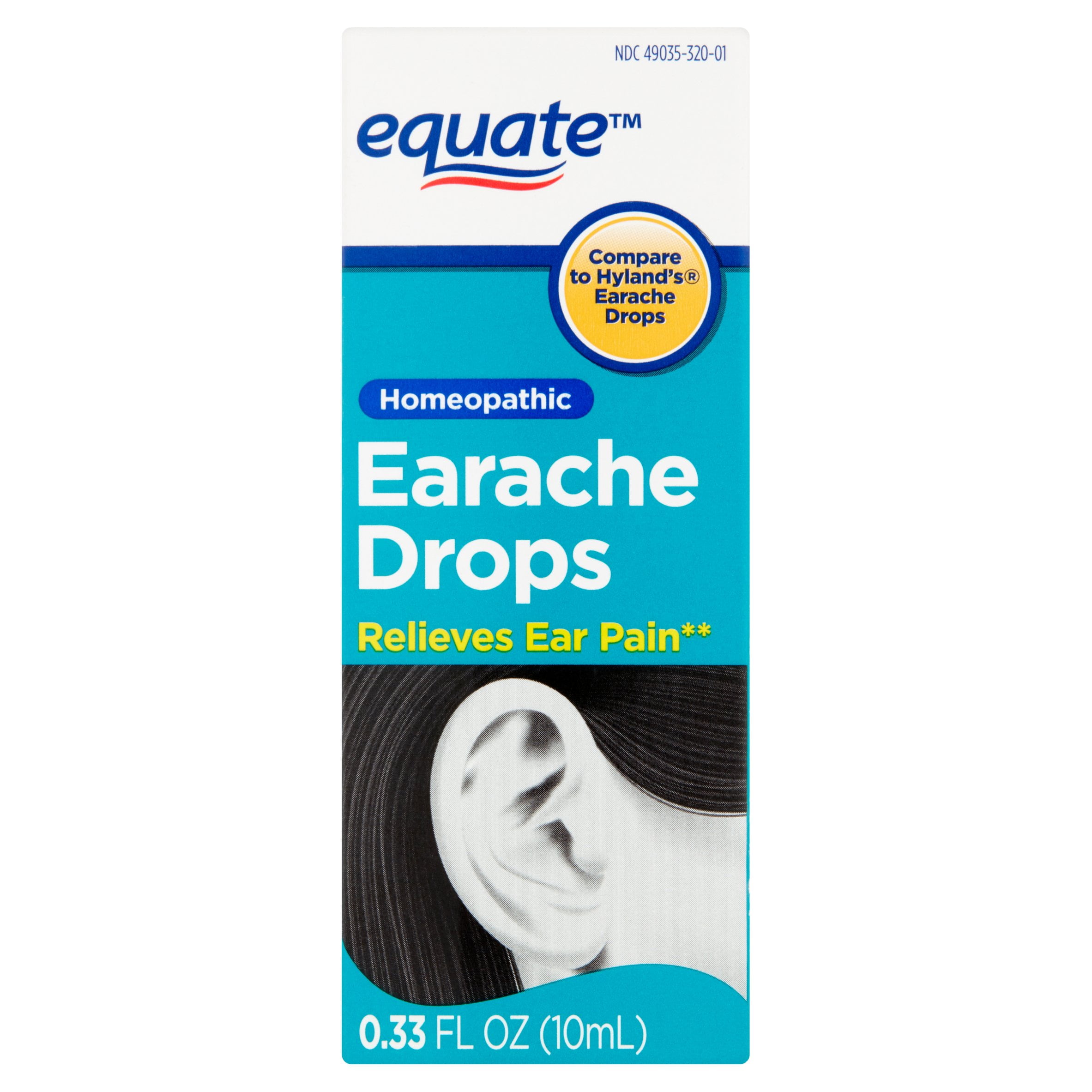Equate Homeopathic Earache Ear Drops, 0.33 Oz HSA/FSA Eligible ...