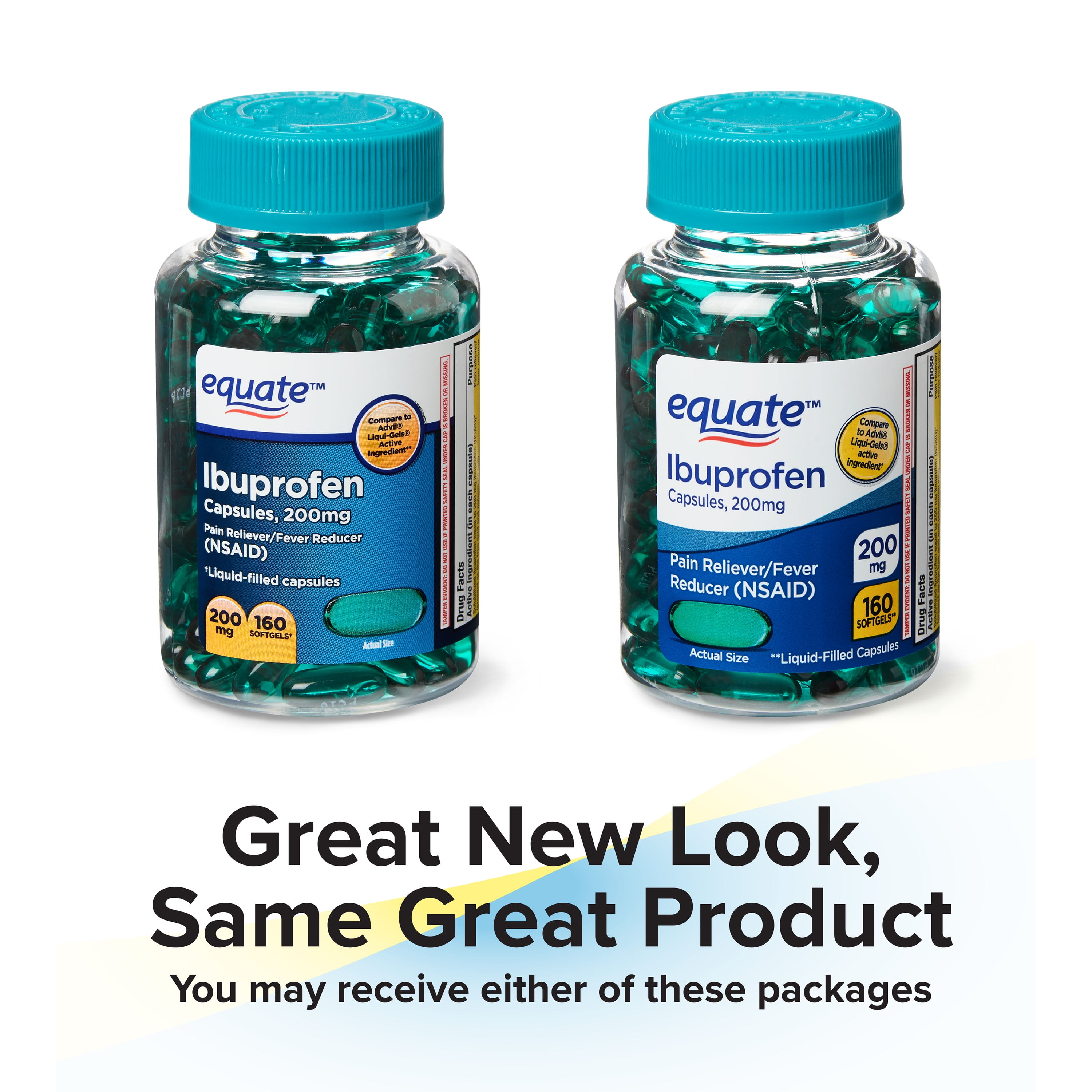 Equate Ibuprofen Capsules, 200mg, 160 Count HSA/FSA Eligible - Walmart.com
