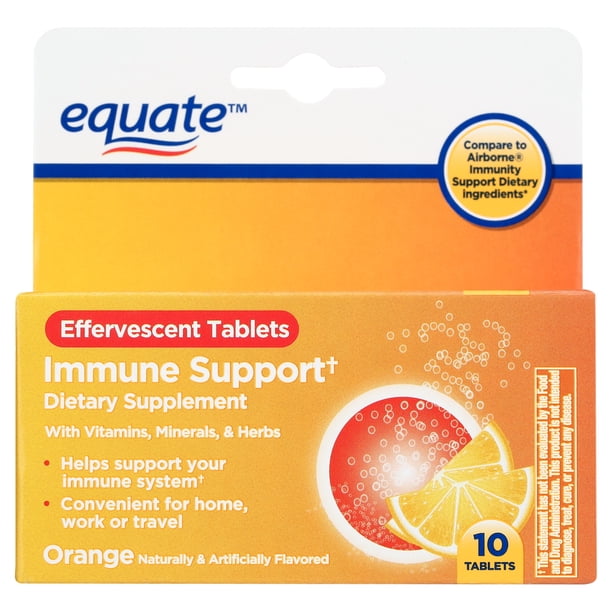 Equate Immune Support Dietary Supplement, Orange, 10 Count - Walmart ...