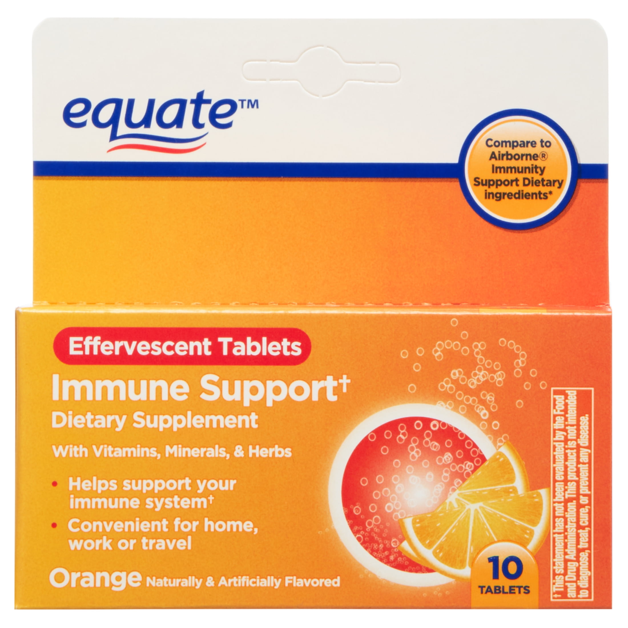 Equate Immune Support Dietary Supplement, Orange, 10 Count - Walmart.com