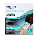 Equate Instant Cold Compress 2 Pack, Ready to Use for Swelling and Pain ...