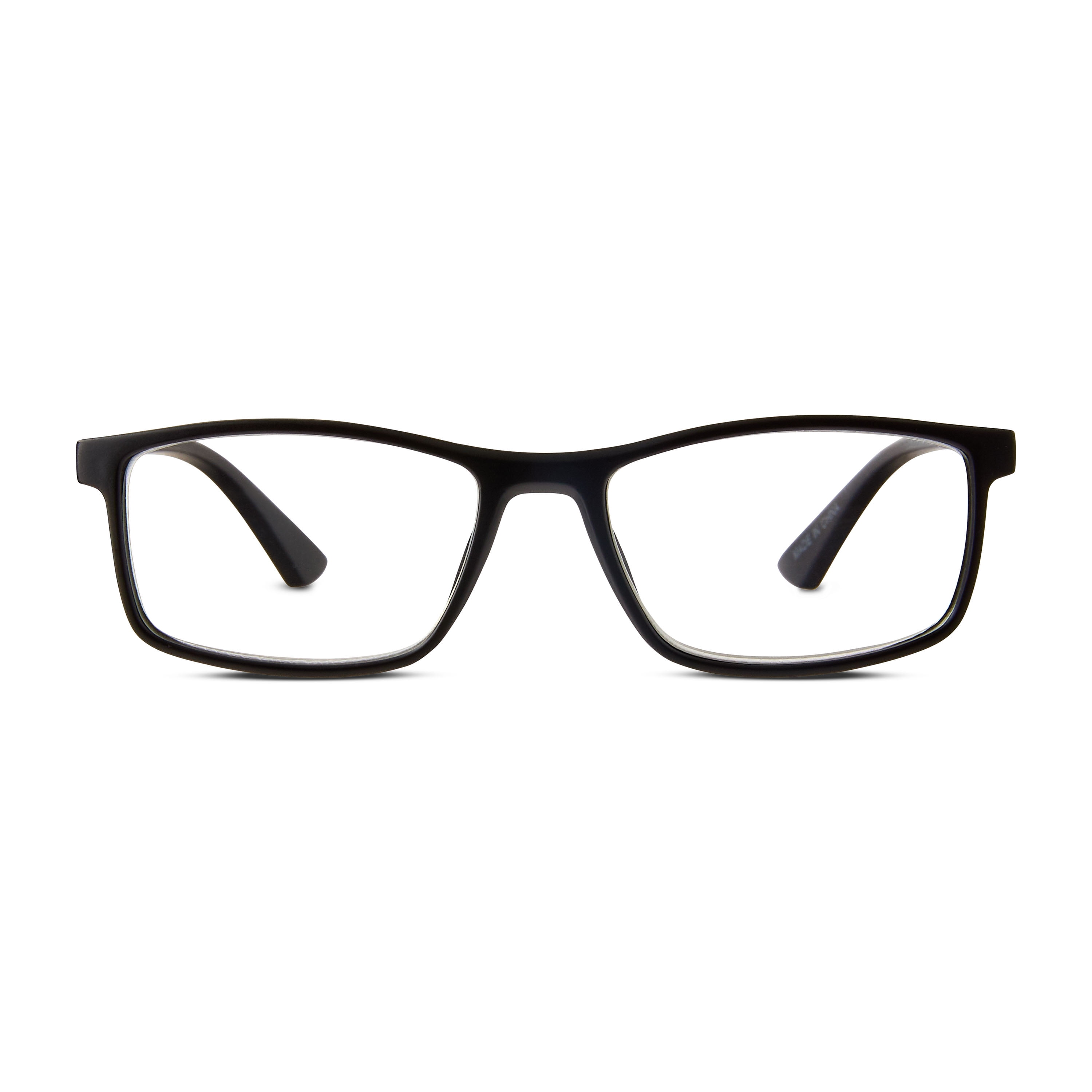 Equate Jackson Mens Rectangular Plastic Reading Glasses with Case ...