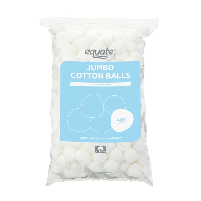Equate Jumbo Cotton Balls, 400 Count - Walmart Business Supplies