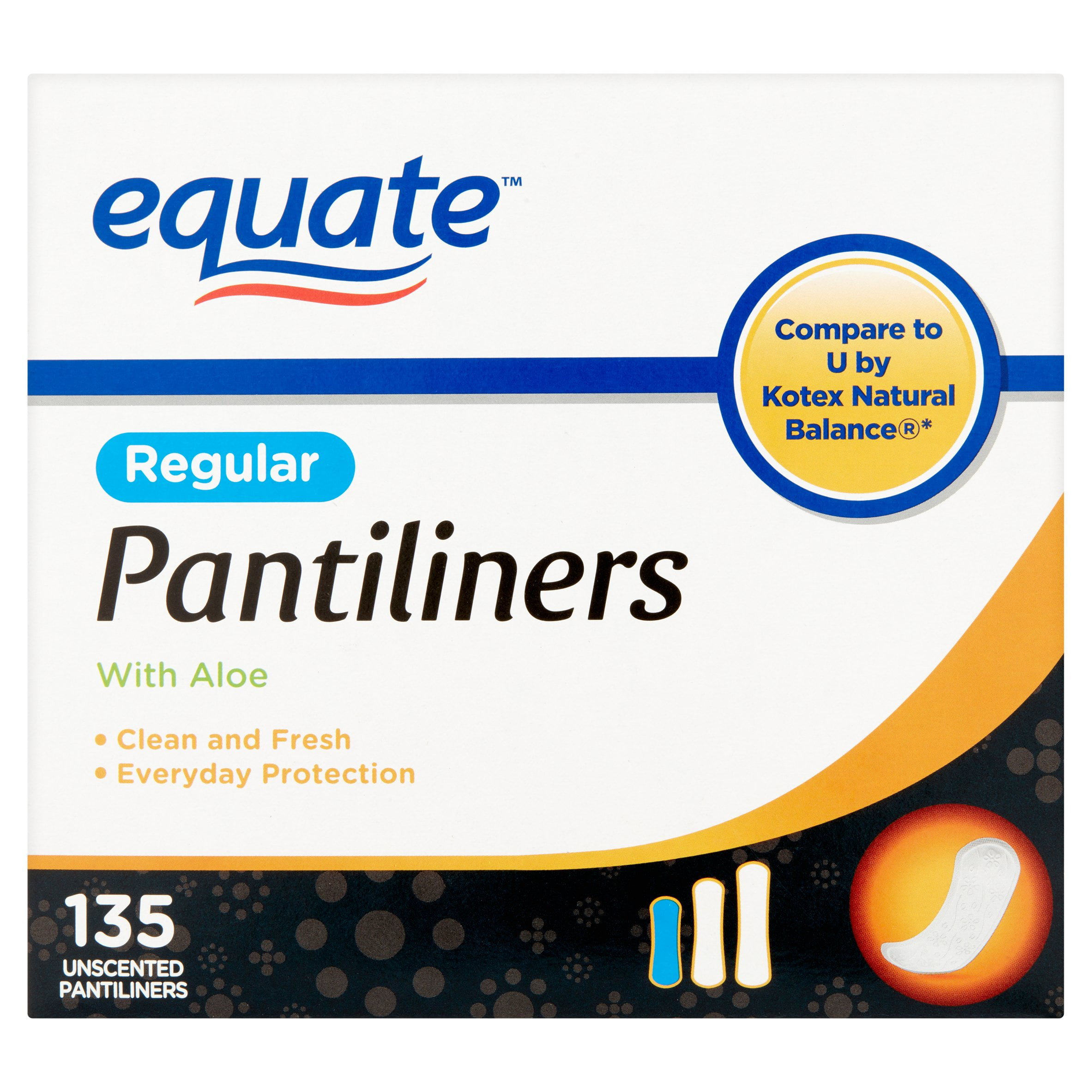 Equate Liners, Light Regular, Unscented, 135 ct - Walmart Business Supplies